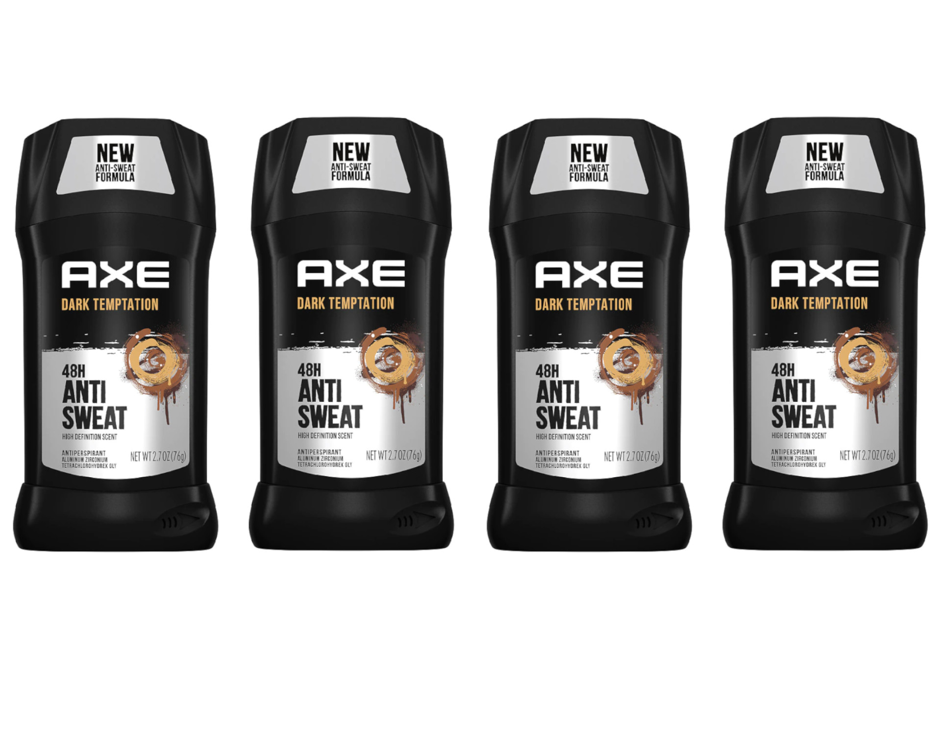 4 Pack AXE Antiperspirant Deodorant Stick, Dark Temptation 2.7 oz ...