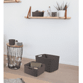 Curver Jute Large Grey Plastic Storage Basket - Walmart.com