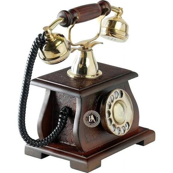 Decor Antique Wooden Carving Telephone, Vintage, Antique, Brown, 1 ...