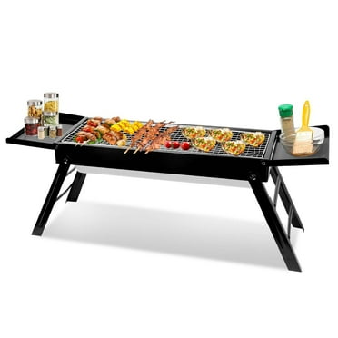 Ktaxon Portable Charcoal Grill BBQ Grill Upgraded 28'' Grill Black ...