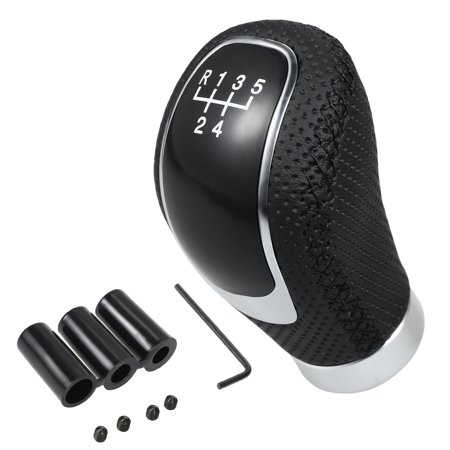 Universal 5 Speed Black Gear Shift Knob Shifter Lever Stick Replacement ...