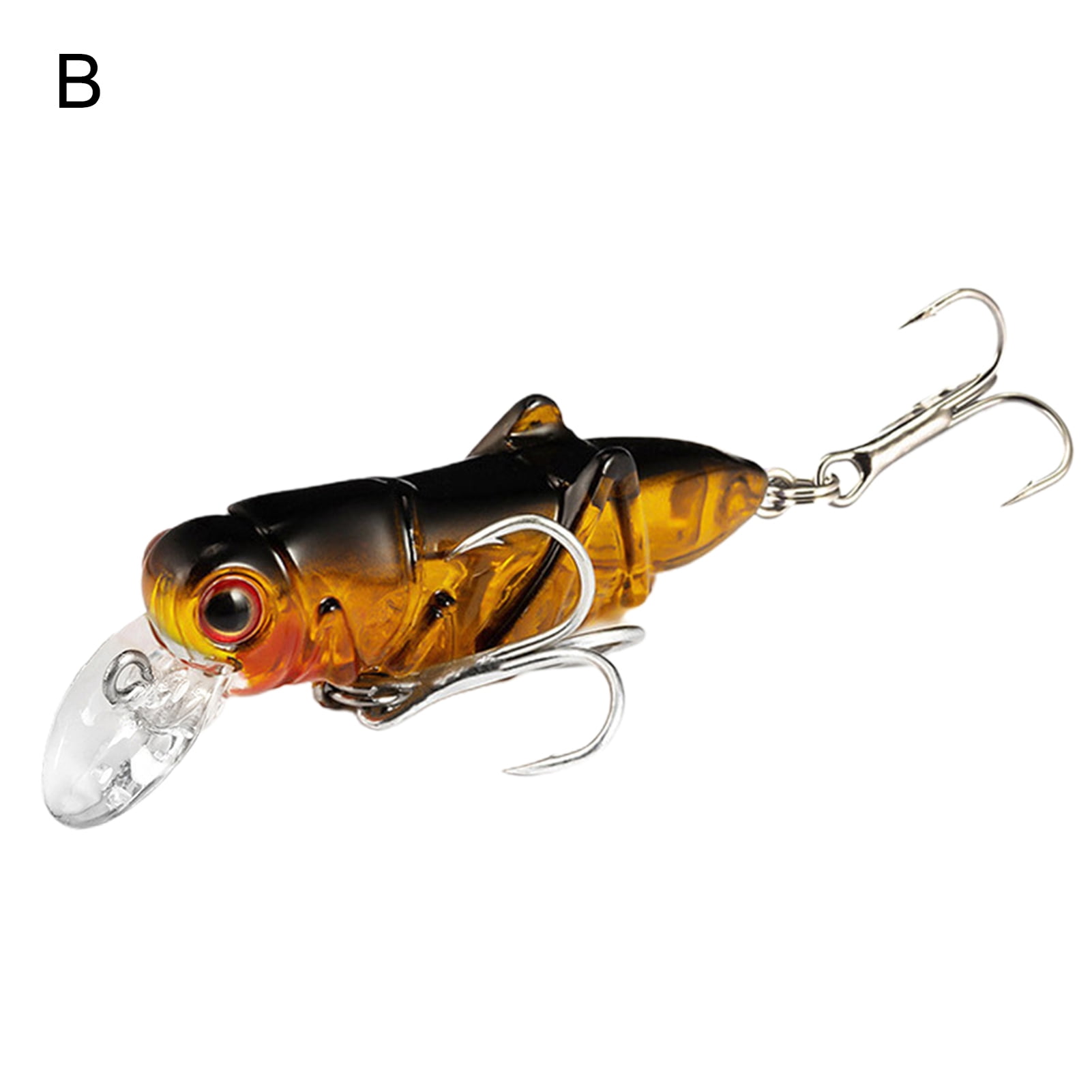 Whopper Plopper Bass Fishing Lures - 63mm Simulation Grasshopper Shape ...