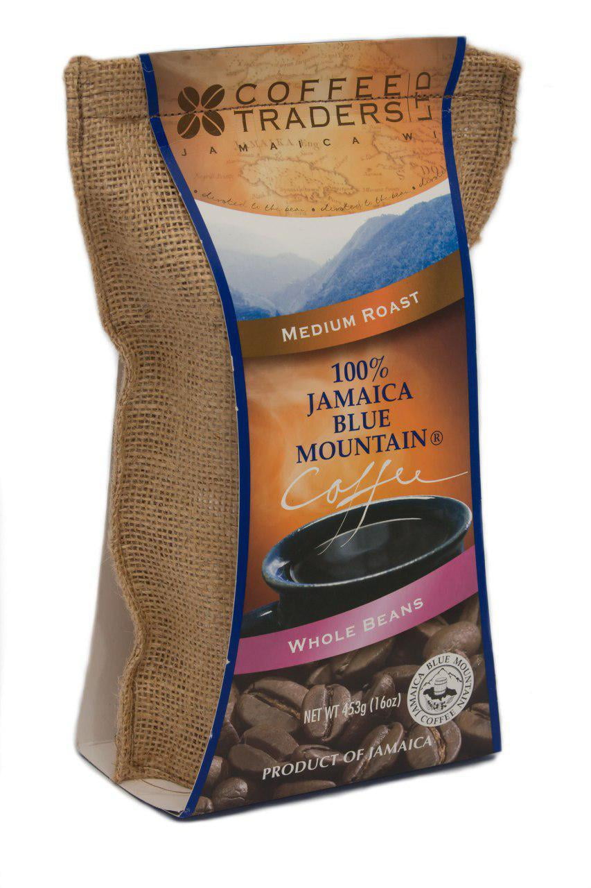 Coffee Traders 100% Certified Jamaica Blue Mountain Coffee Beans (16oz ...