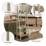 Fionafurn 4 Tier Step Ladder Shelf, Wooden Step Planter, 4 Tier ...