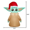 Airblown Inflatables Star Wars Mandalorian Grogu with Santa Hat ...