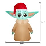 Airblown Inflatables Star Wars Mandalorian Grogu with Santa Hat ...