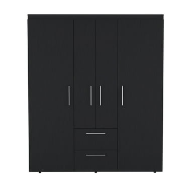 Shunda K Wardrobe, Deluxe Armoire with Multiple Storage Options and ...