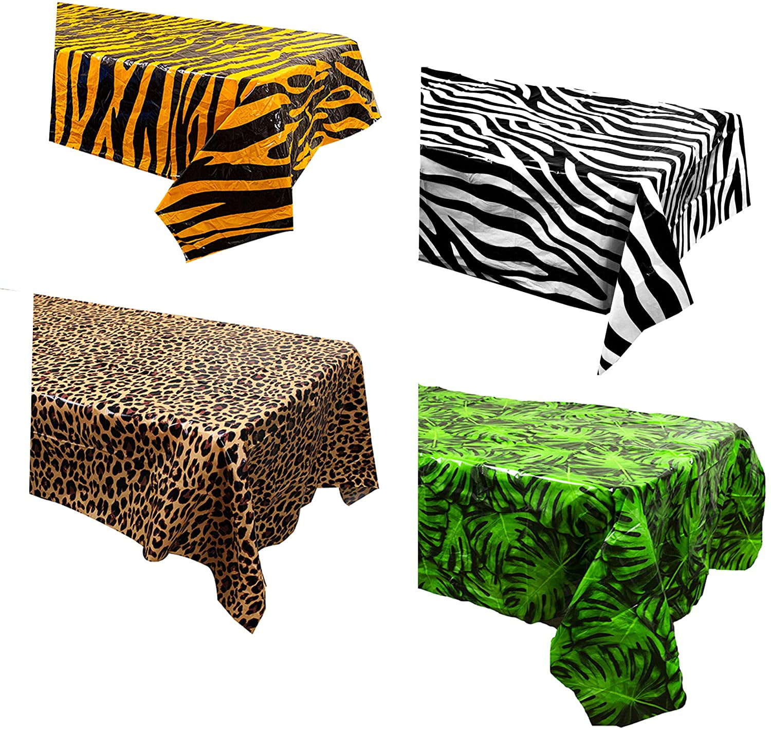 Safari Animal Table Covers and Balloons (4 Table Covers, 24 Balloons ...
