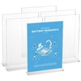 KFFKFF 8.5 x 11 Inch Acrylic Sign Stand 6-Pack Double-Sided Display ...
