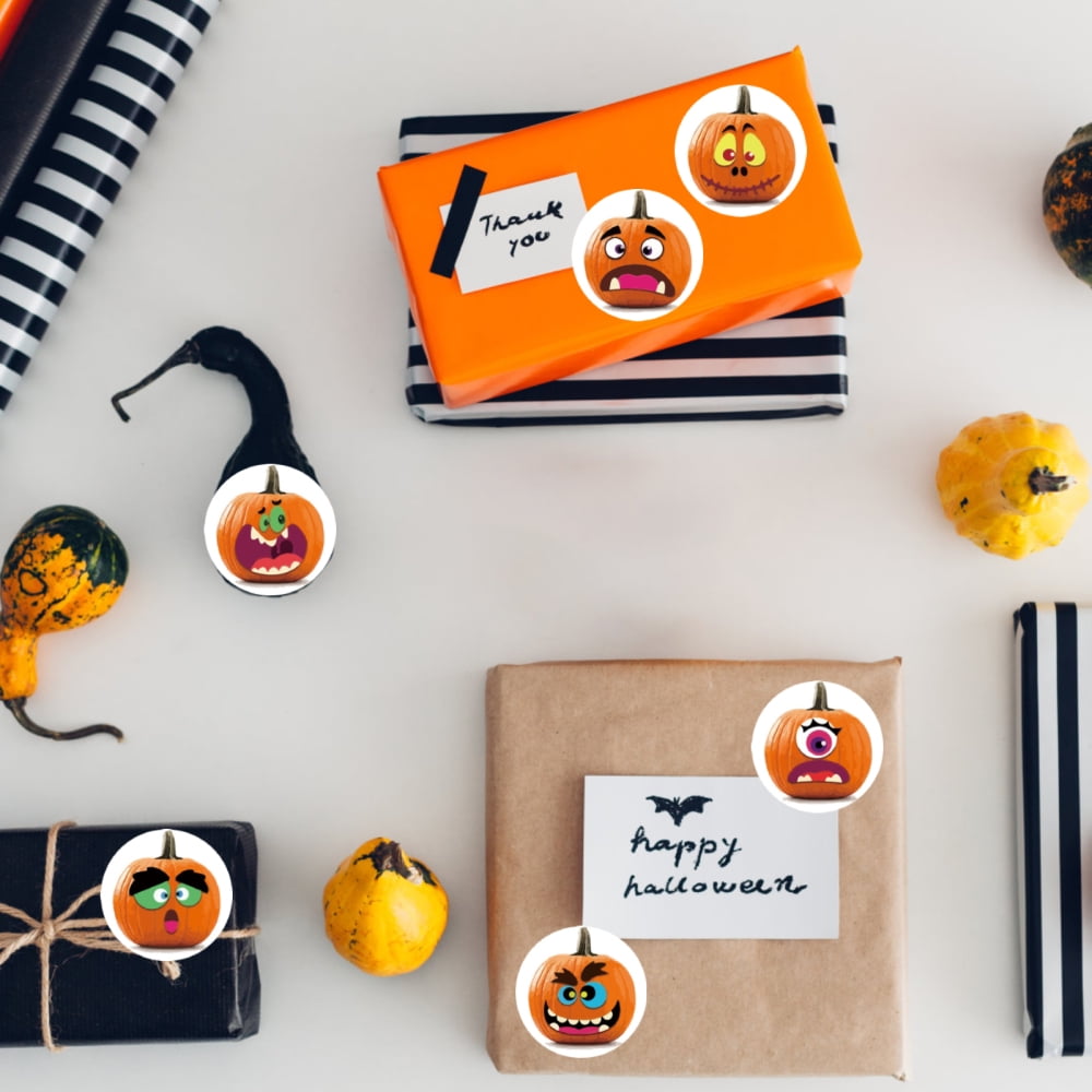 HRSR 500 Pieces Festival Pumpkin Stickers Festival Pumpkin Roll ...