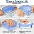 oannao, Reusable Silicone Stretch Lids 6pcs, Food-Grade, Airtight, 3-10 ...