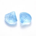 100pc Transparent Spray Painted Glass Beads Top Drilled Beads with ...
