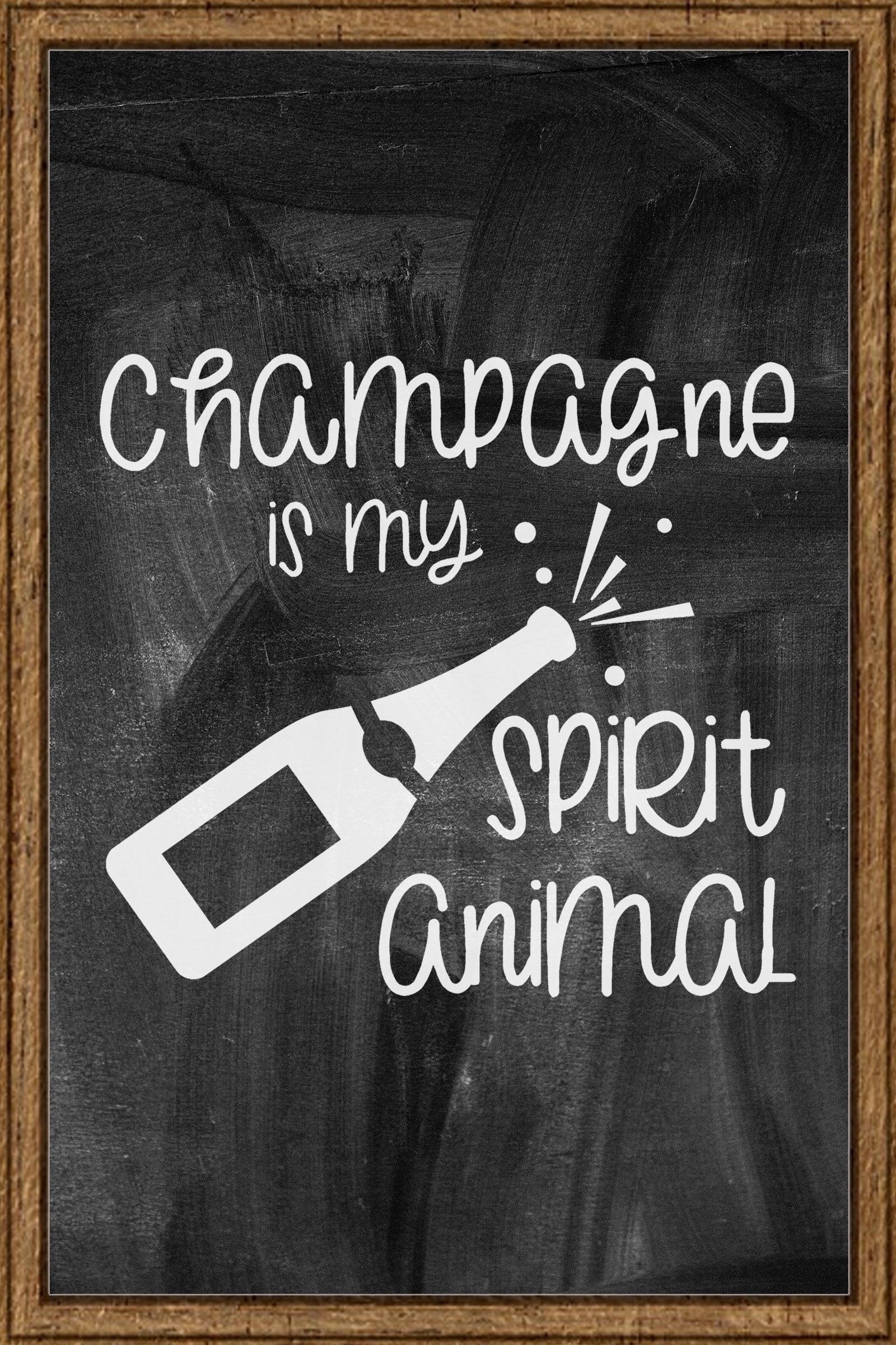 Champagne is my spirit animal poppin bottles funny alcohol Tin Sign ...