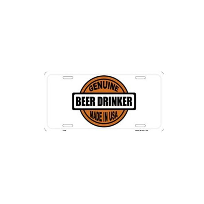 LP-1228 Genuine Beer Drinker Made in USA License Plate- X396 - Walmart.com