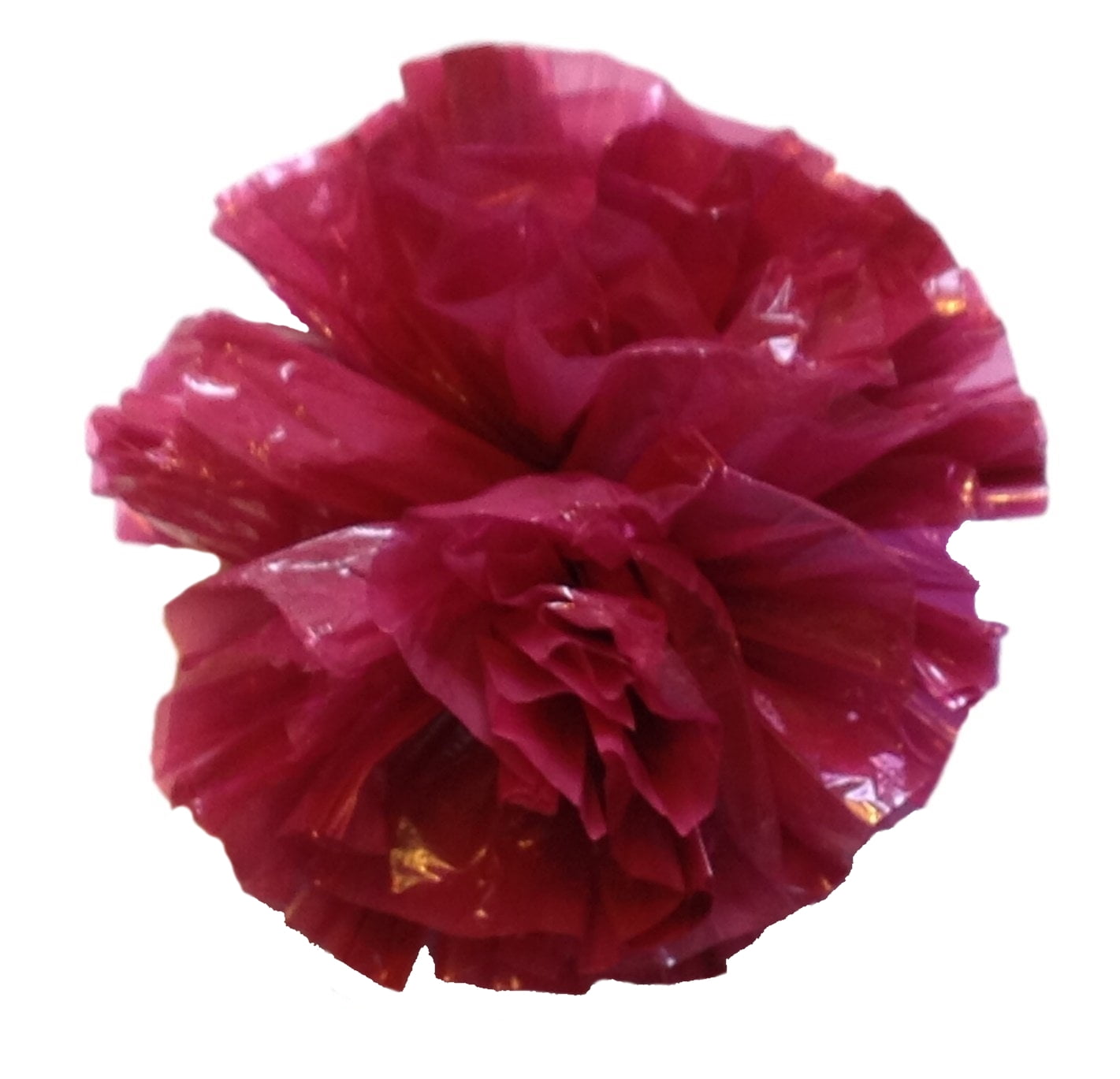 25 Car Limo wedding Decoration Plastic Pom Poms Flower 4" - burgundy ...