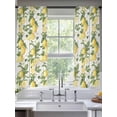 Abstract Summer Farm Lemons Sheer Curtains 2 Panels Set Floral Art on ...