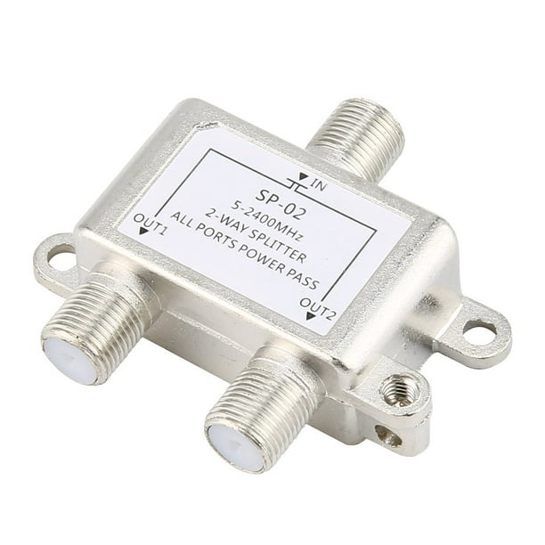 2-Way Splitter 2050MHz F-Type 2.05Ghz 2 Way Coaxial Cable Splitter (RG6 ...