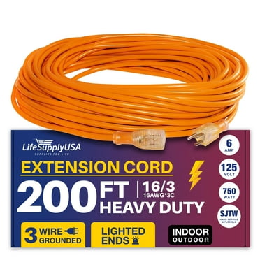 Projex Indoor and Outdoor 25 ft. L Orange Extension Cord 16/3 SJTW ...