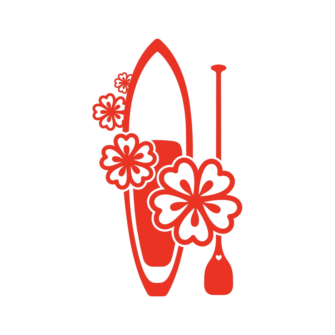 Flowers Paddleboard Sticker Decal Die Cut - Self Adhesive Vinyl ...
