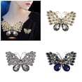 Butterfly Clasp Pin With Sparkling Crystals Rhinestones Clothes ...