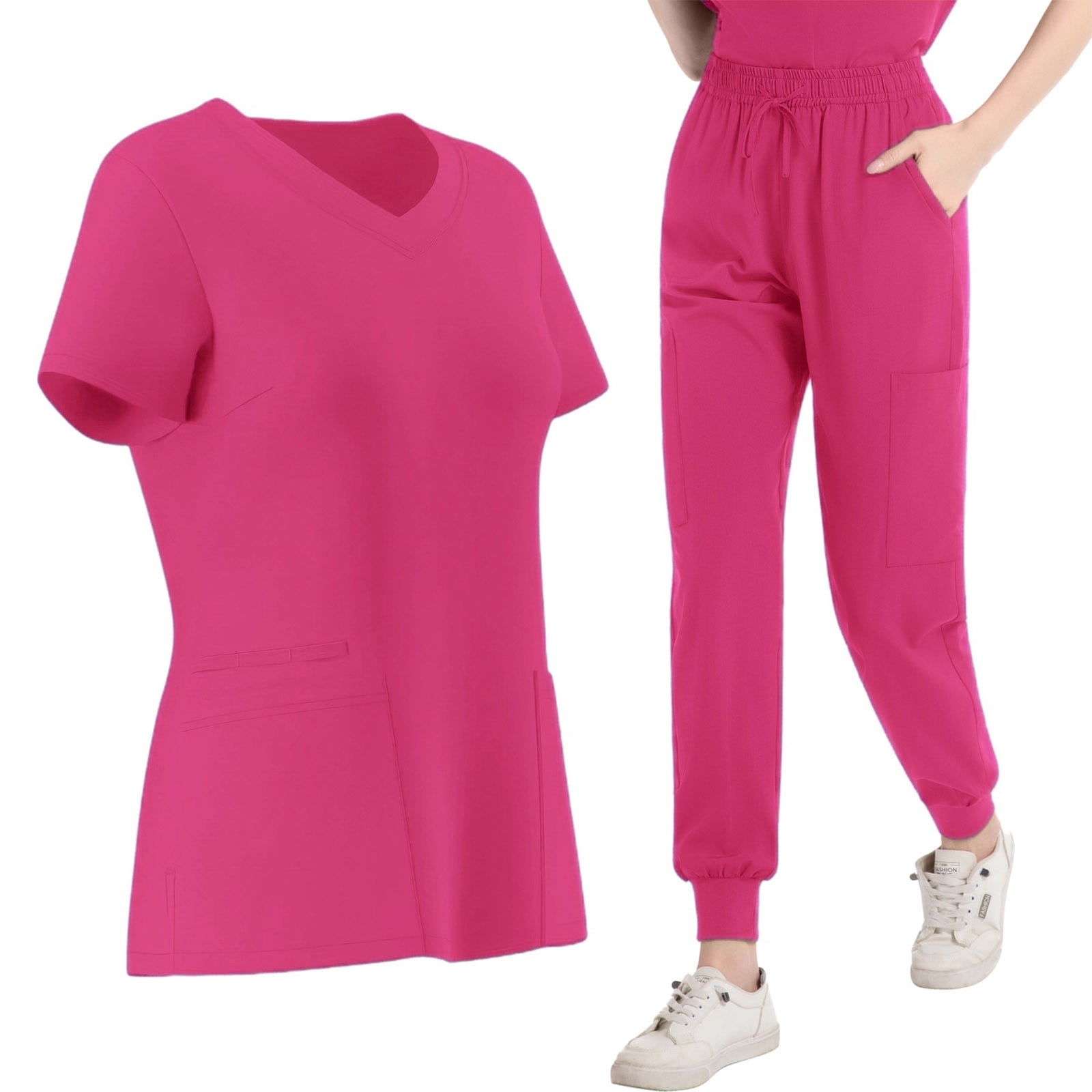 Click here for Bocqde 2 Piece Medical Scrubs Sets For Women Short... prices