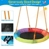 GIKPAL Swing Set with 1 Saucer and 1 Belt Swing Seat, 440lbs Swing Set ...