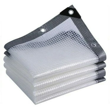 Clear Poly Sheeting - 10x100 Feet – Heavy Duty, 4 Mil Thick Plastic Tarp Waterproof Vapor and ...