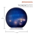 Alpine Corporation 7" Textured Glass Light up Gazing Ball, Blue ...