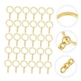 ETHZZLE 50Pcs Metal Golden Circular Key Rings Key Chain Making Supplies ...