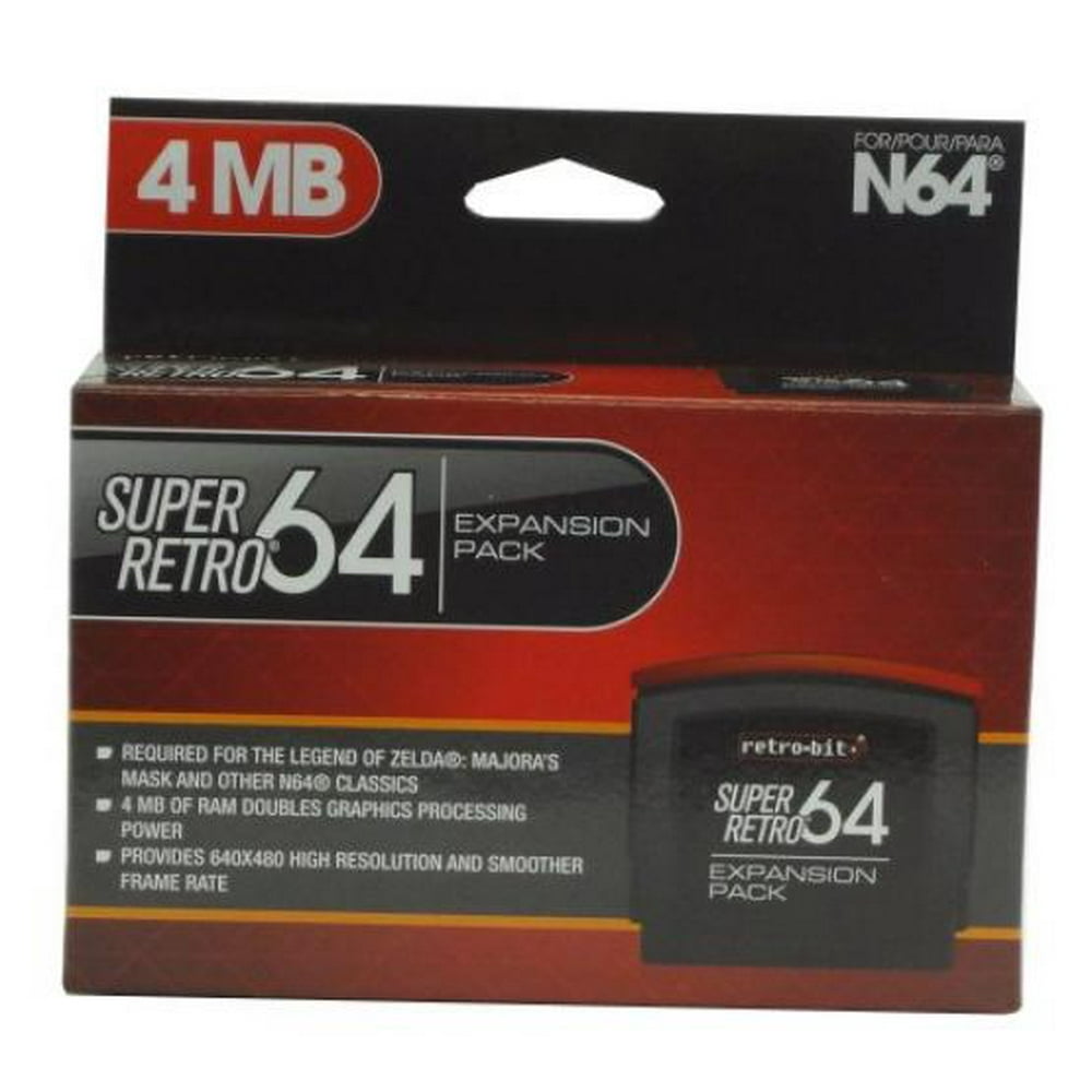 N64 - Memory Card - 4MB Ram Expansion Pack (Retro-Bit) - Walmart.com ...
