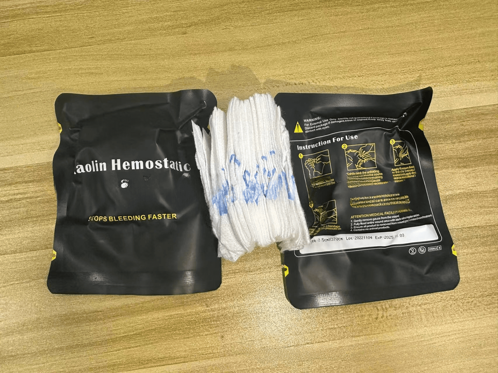 Gasa hemostática Gasa hemostática Gasa hemostática de emergencia Gasa ...