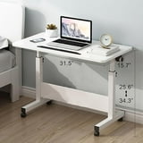 WXJHL Rolling Desk Adjustable Height,Rolling Computer Cart,Portable ...