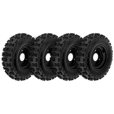 2 Pack of 4.10-6 Go Kart ATV Tubeless Tire with Rim | Rear Tires Rims ...