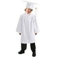 Toddler Kids Preschool Graduation Cap and Gown Graduation White Cap and ...