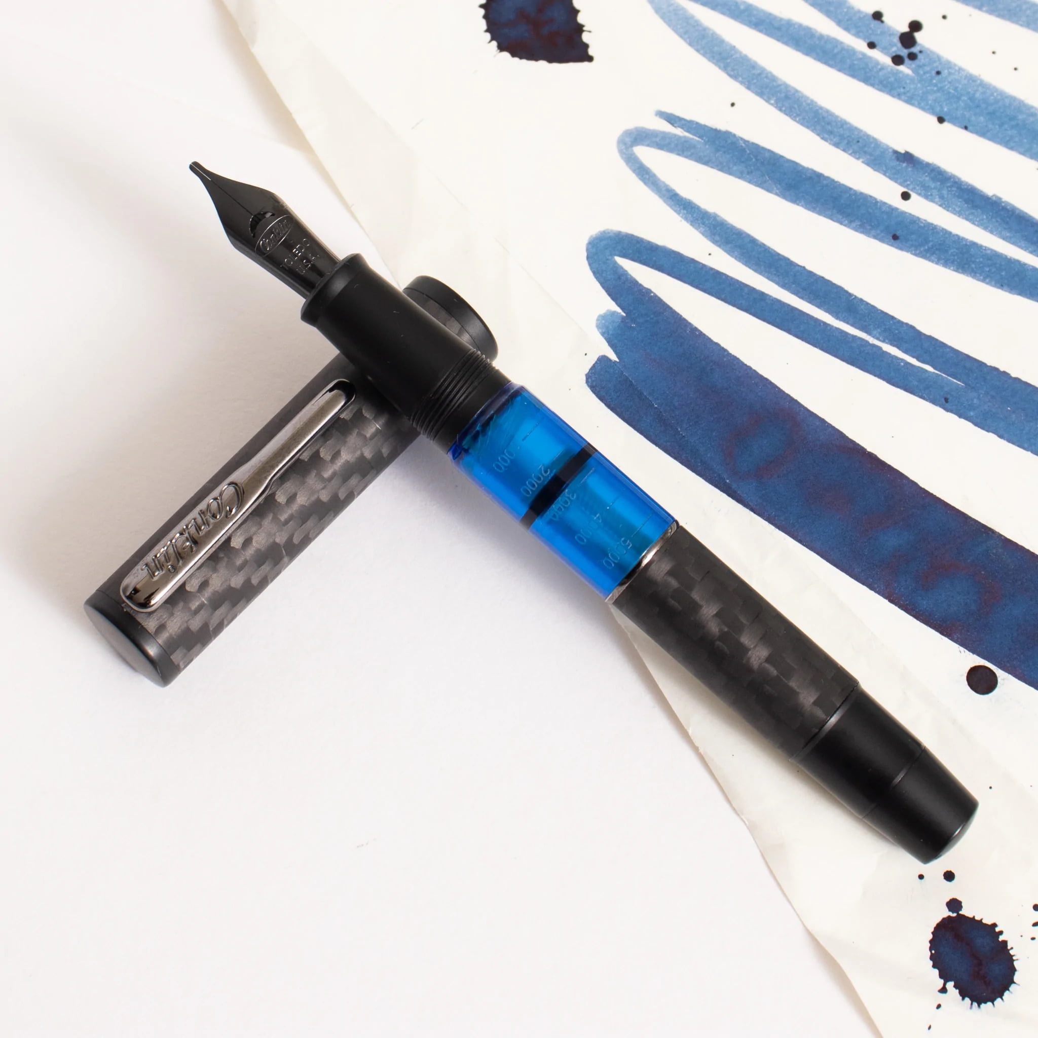 Conklin Word Gauge Blue Carbon Stealth Fountain Pen - Walmart.com