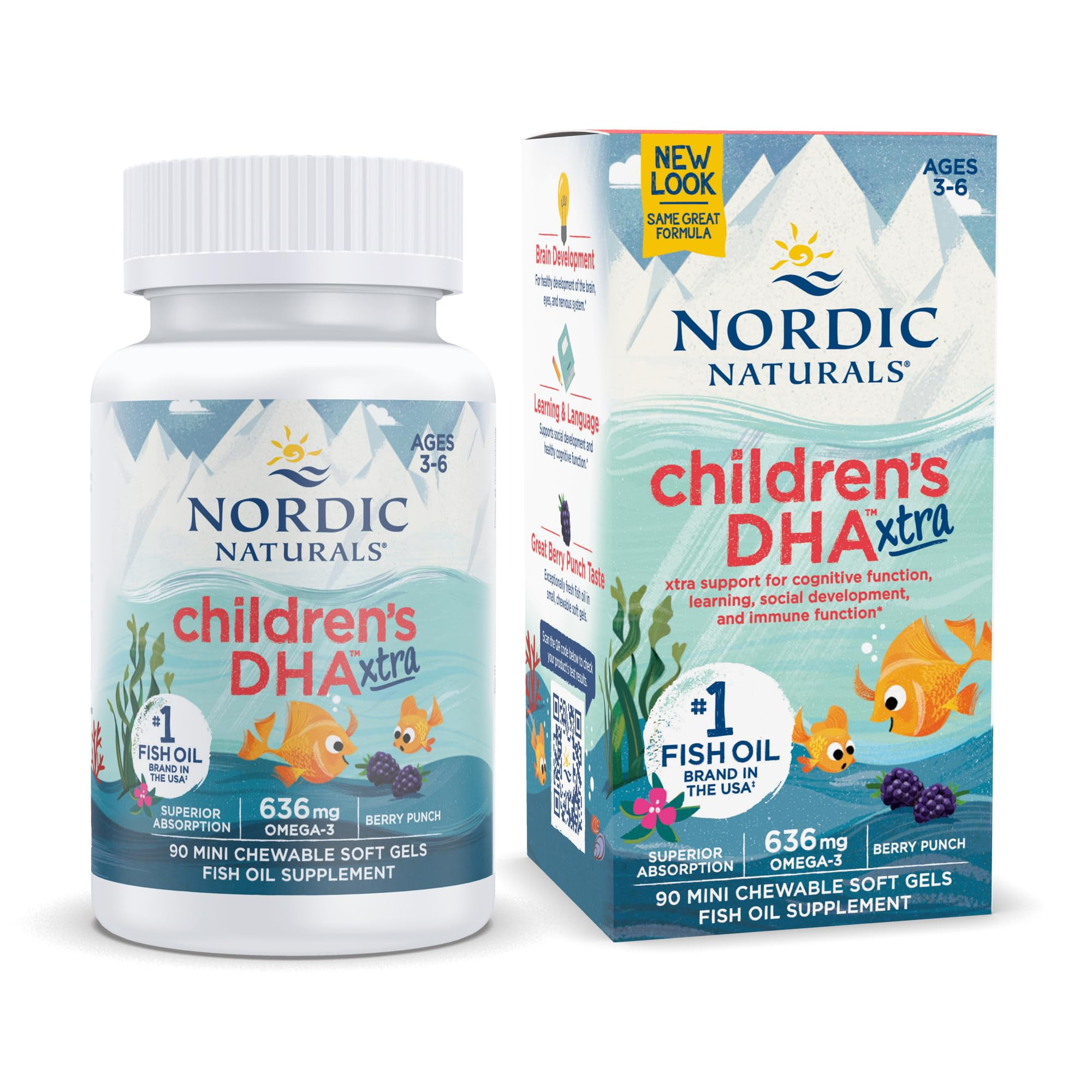 Suplemento DHA Xtra para niños de Nordic Naturals 636 mg | Walmart en línea