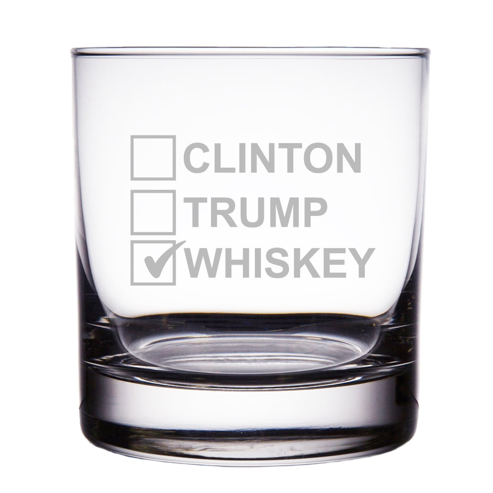 Clinton Trump Whiskey Engraved 10 oz Rock Glass - Walmart.com