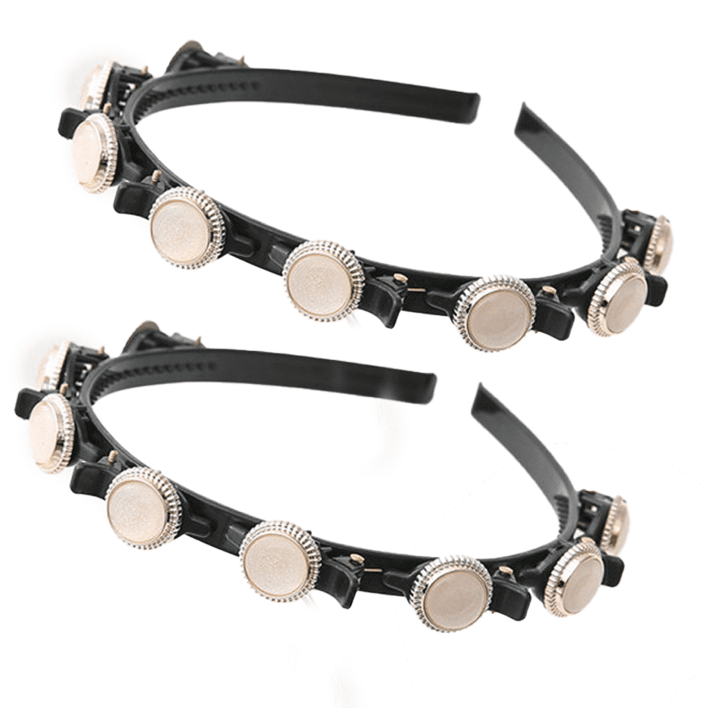 2Pieces Double Bangs Hairstyle Hairpin Headband Double Layer Twist ...