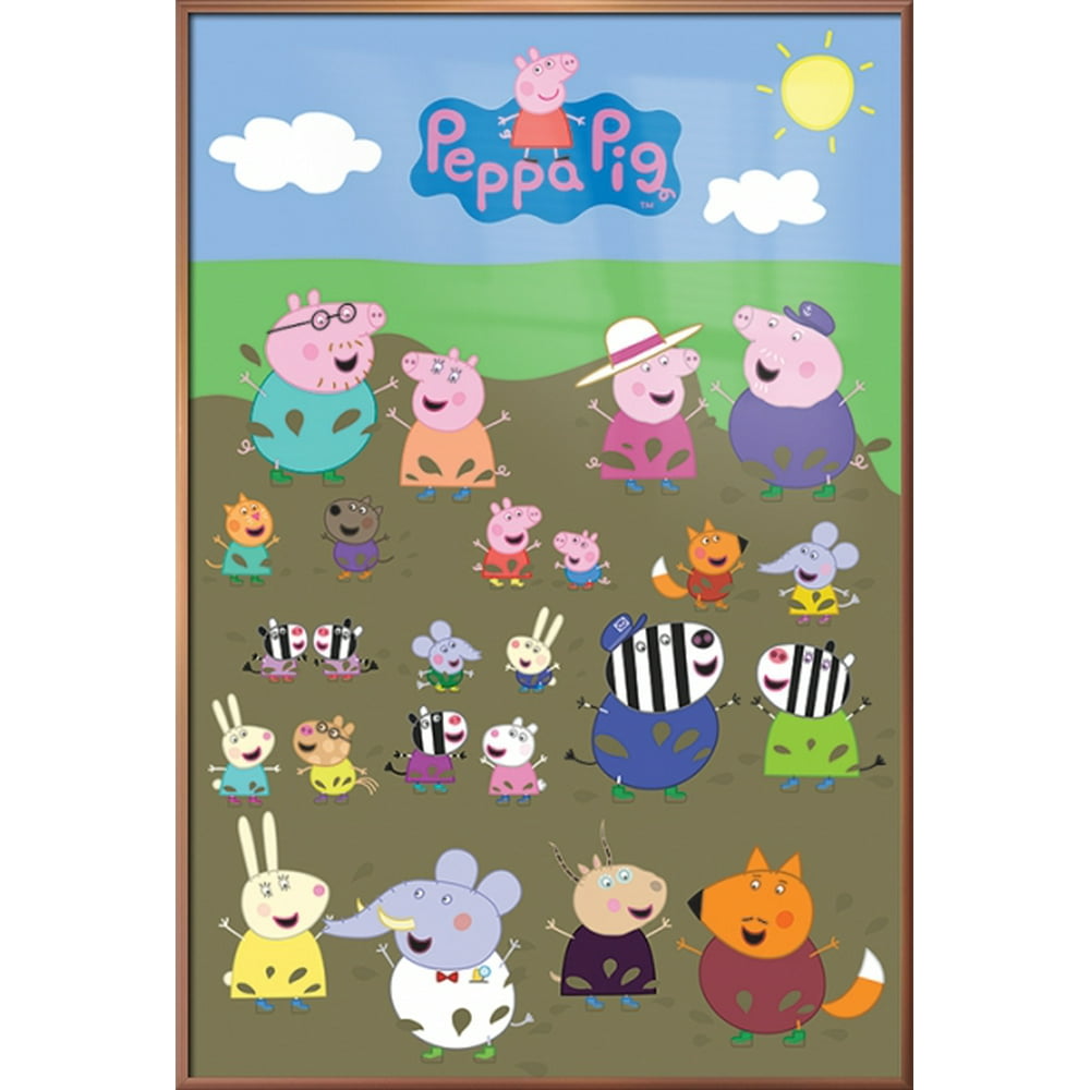 Peppa Pig - Framed TV Show Poster / Print (Characters) (Size: 24" x 36 ...