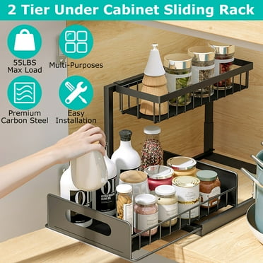 R RUIMEI 2-Tier Pull Out Under Sink Organizers and Storage for Bathroom ...