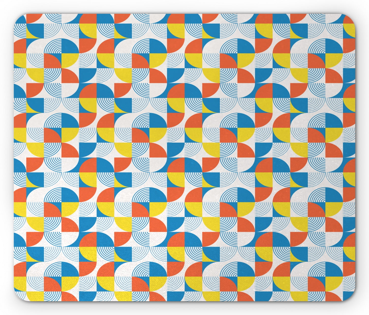 Geometric Mouse Pad, Bauhaus Inspired Intersected Circular Shapes of ...