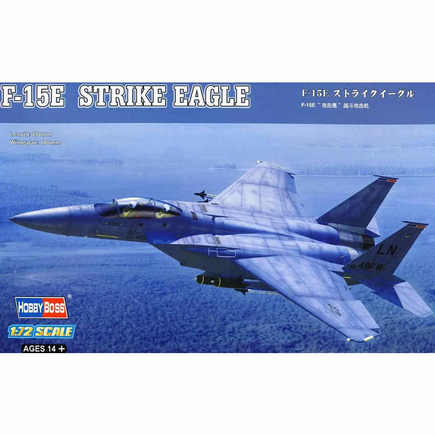 F-15E Strike Eagle 1/72 Scale Plastic Model Kit Hobby Boss - Walmart.com