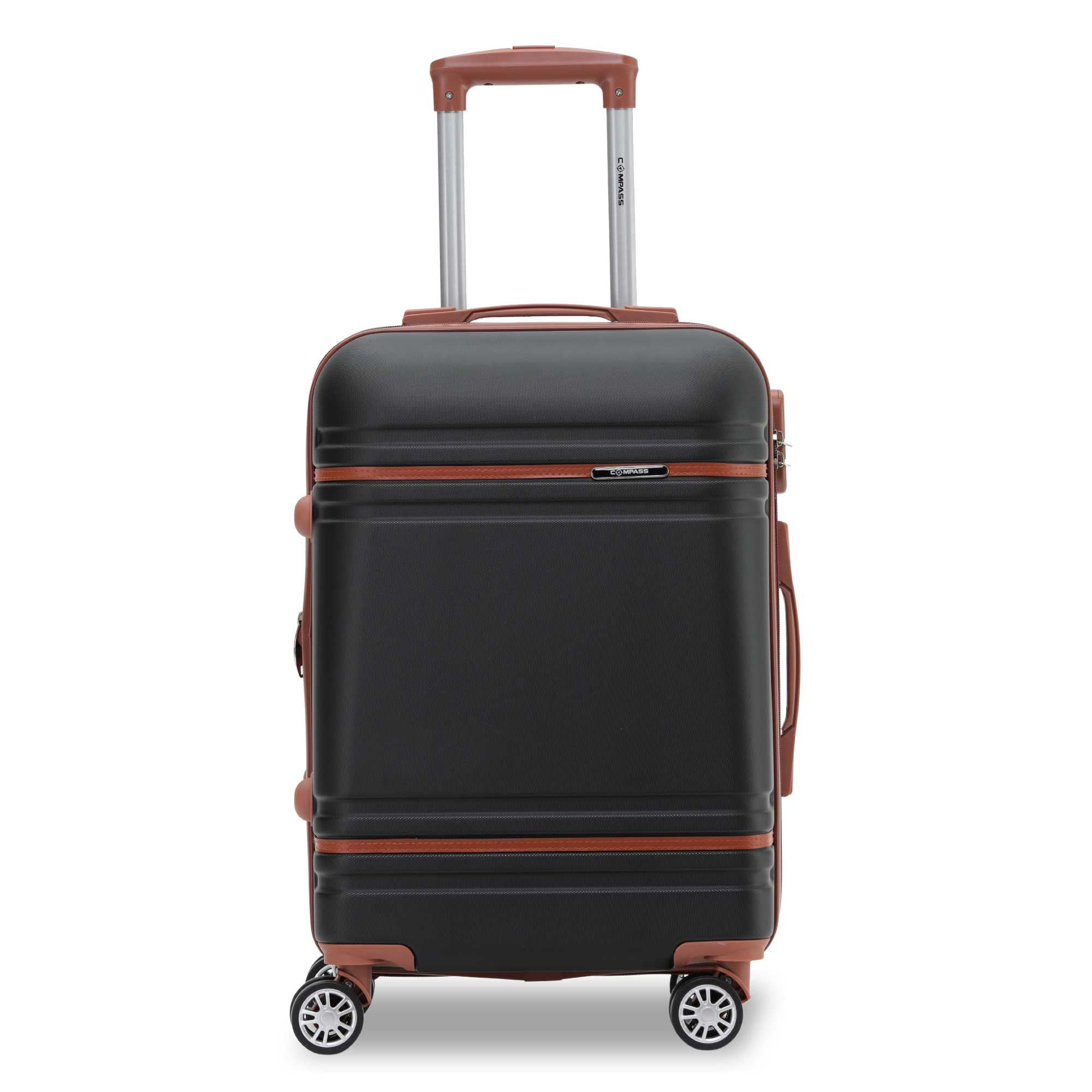 Maleta de Cabina ABS Cairo 20" Negro/Café, Ligera y Resistente | Bodega Aurrera en línea