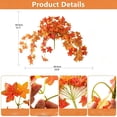 Artificial Fall Maple Leaf Garland, Faux Hanging Bush Seasonal ...