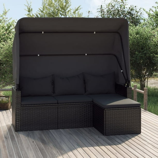 Rattan sofa and footstool store