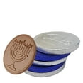 Hanukkah Chocolate Coins, Belgian Blue And Silver Milk Chocolate Coin ...
