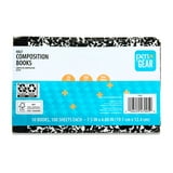 (2 pack) Pen+Gear Wide Rule Half Composition Book, 7.5" x 4.88", Black ...
