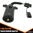 CARROFIX 7-Way Round RV Blade to 4-Way Flat Trailer Wiring Adapter Connector Plug 7/4 Pin ...