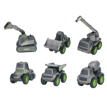 Construction Vehicles Toy, Logical Thinking Pull Back Engineering Toy ...