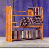 Free Shipping! Wood Shed 501 Solid Oak 5 Row Dowel CD Rack - Walmart ...
